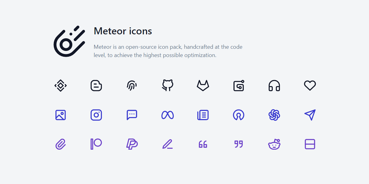 Meteor icons